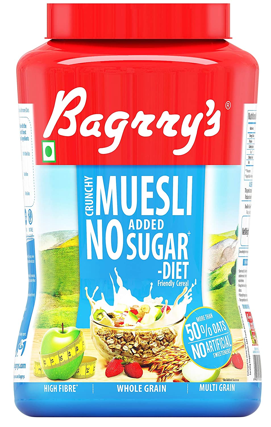 Bagrrys Crunchy Muesli, No Added Sugar, 1kg x 12pcs @ Nu. 515 | Azha ...